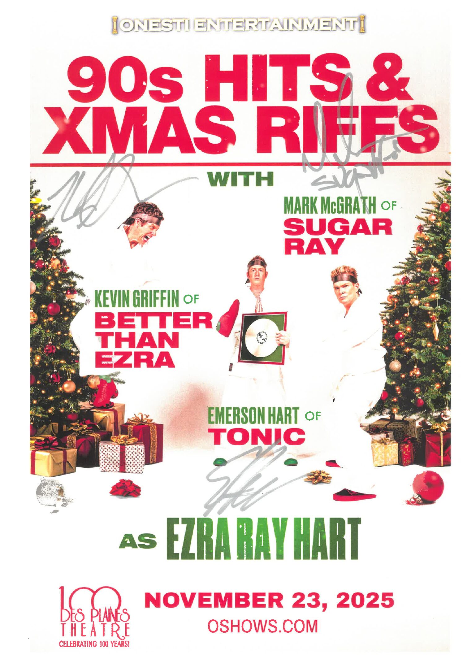 Ezra Ray Hart Poster (Mark McGrath, Kevin Griffin, Emerson Hart) 11/23 ...