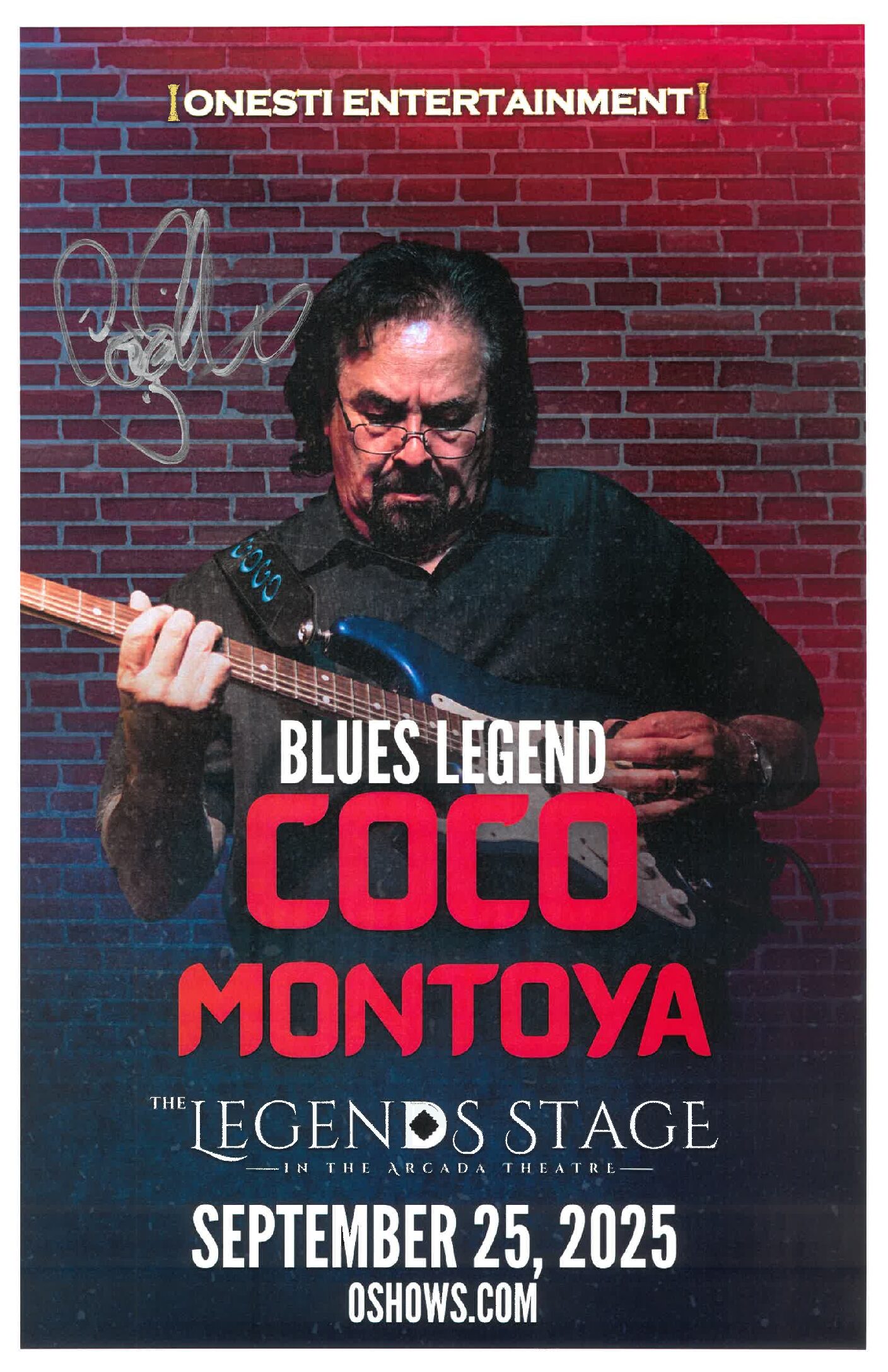 Coco Montoya Poster 9/25/25-The Legends Stage ARC - RockStock Store
