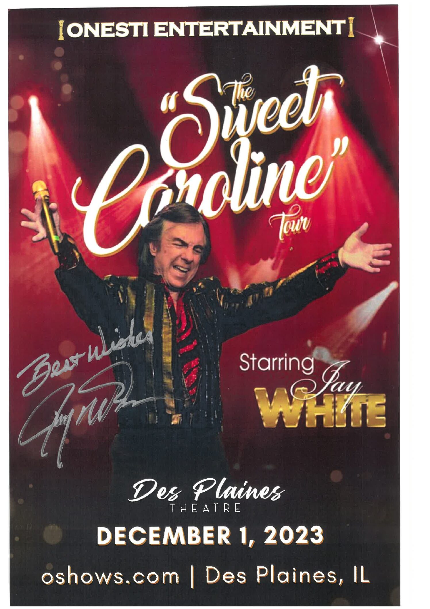 Jay White Sweet Caroline Poster 10/1/23 - DPT - RockStock Store