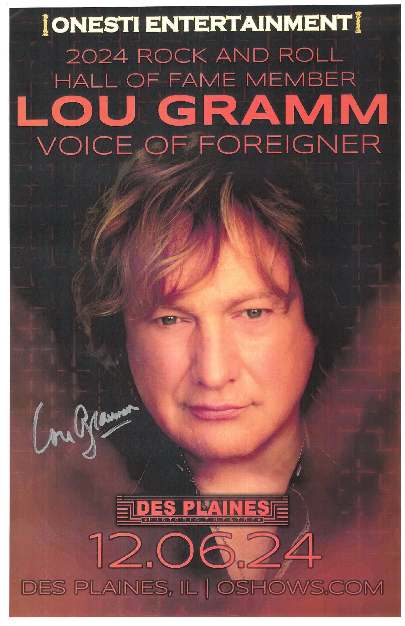 Lou Gramm Poster 12/6/24-DPT - RockStock Store