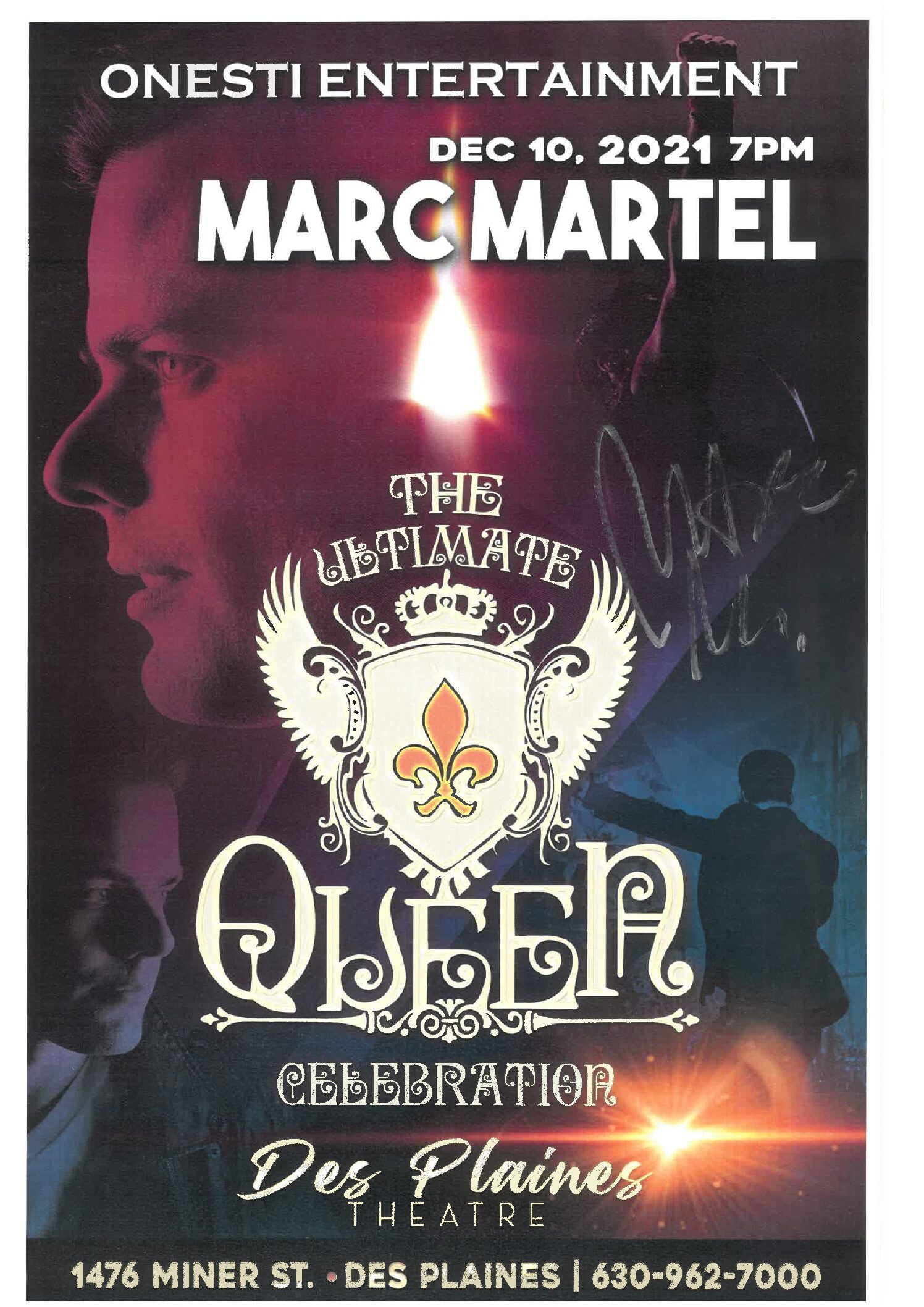 Marc Martel Poster ( The Ultimate Queen Celebration) 12/10/21- DPT ...