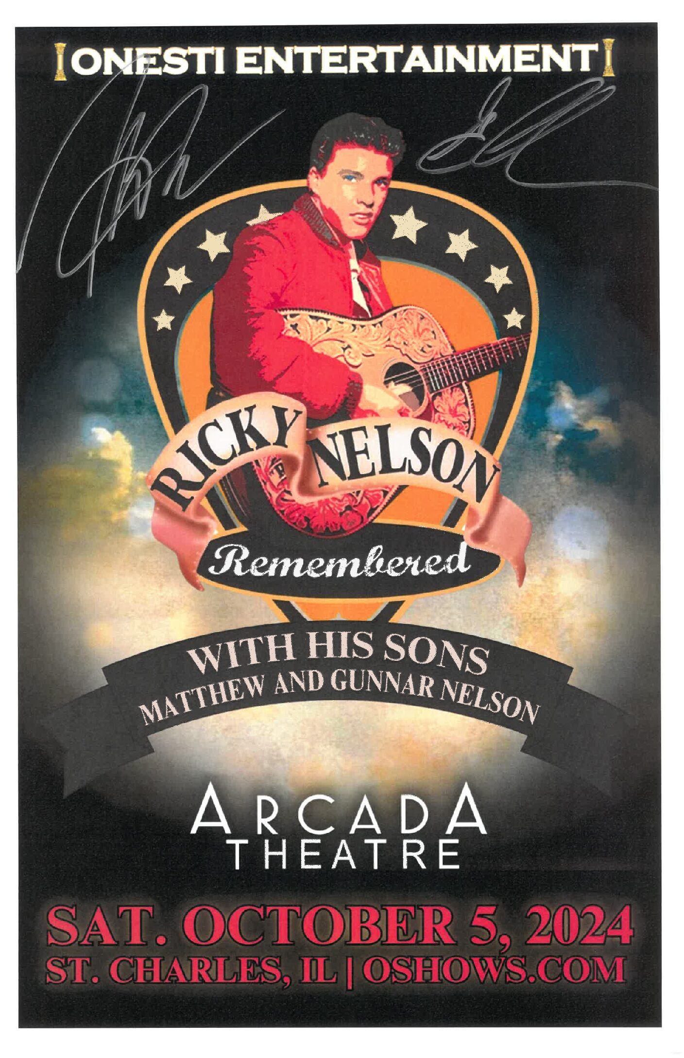Ricky Nelson Remembered Matthew and Gunner Nelson Poster 10/5/24- ARC ...