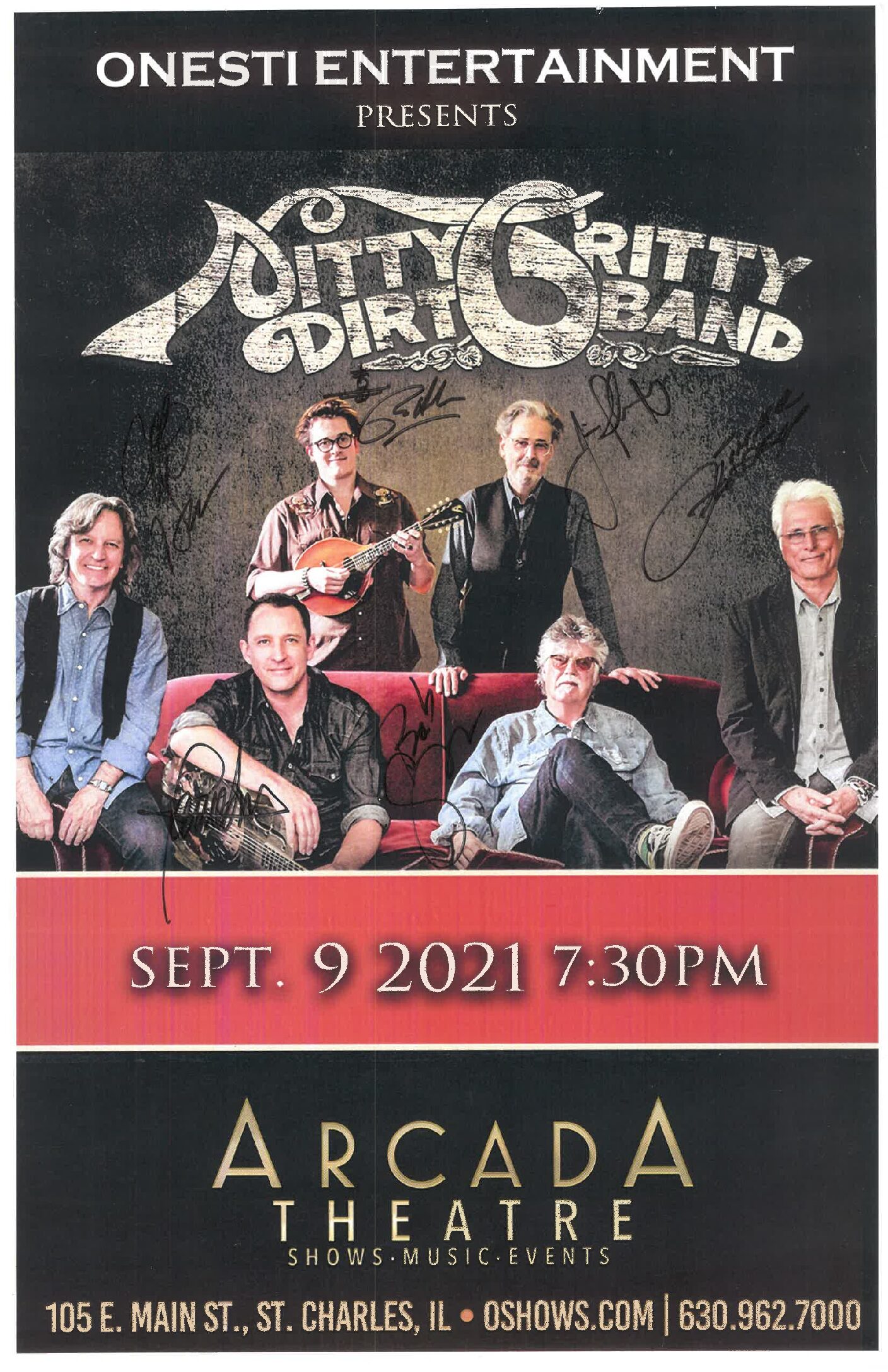 Nitty Gritty Dirt Band Poster 9/9/21-ARC (signed) - RockStock Store