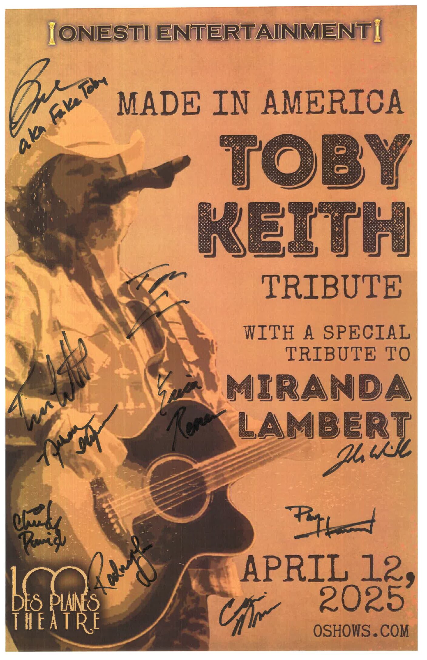 Made In America Poster (Toby Keith Tribute) 4/12/25 DP (Unsigned ...