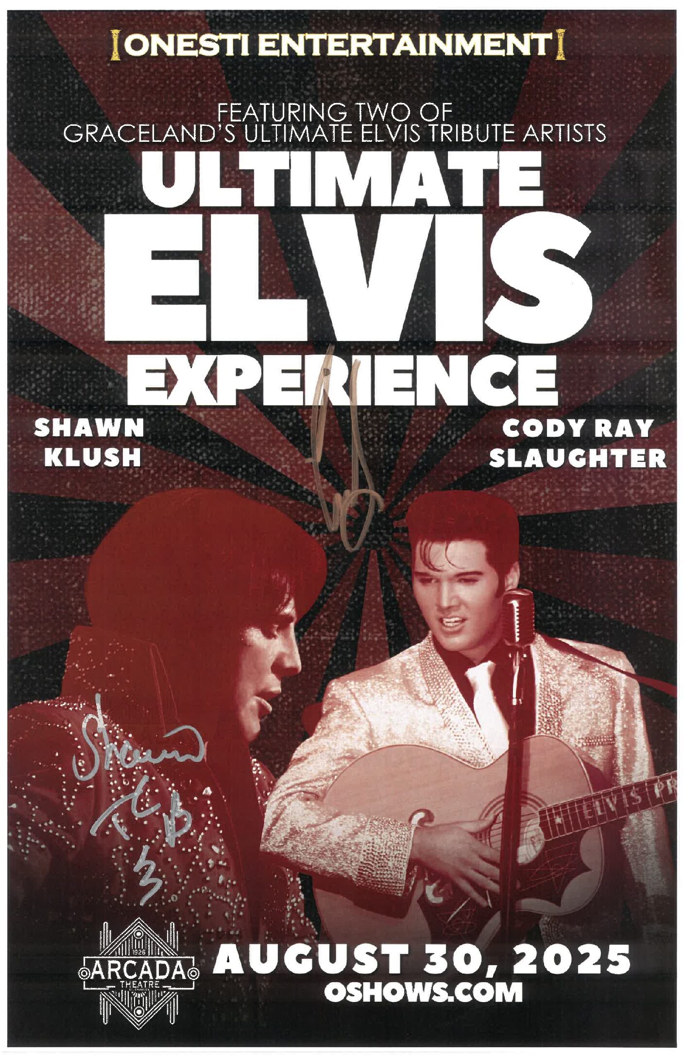 Shawn Kush & Cody Ray Slaughter (Ultimate Elvis Experience) 8/30/25-ARC ...