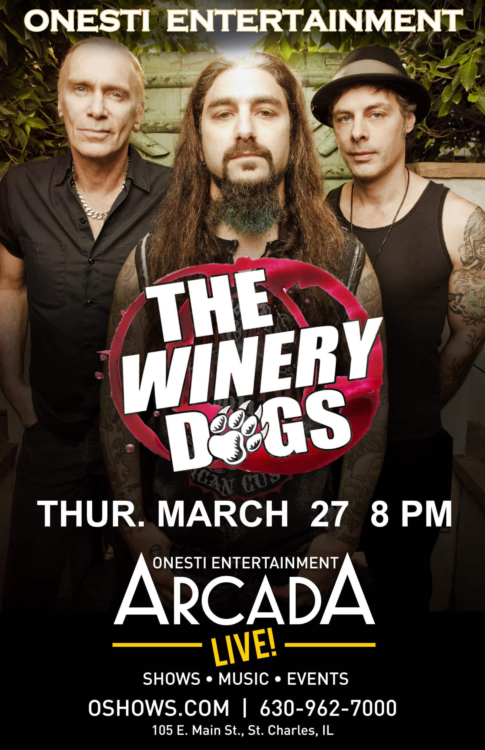 Winery Dogs Poster 3/27/14-Unsigned Only-ARC - RockStock Store