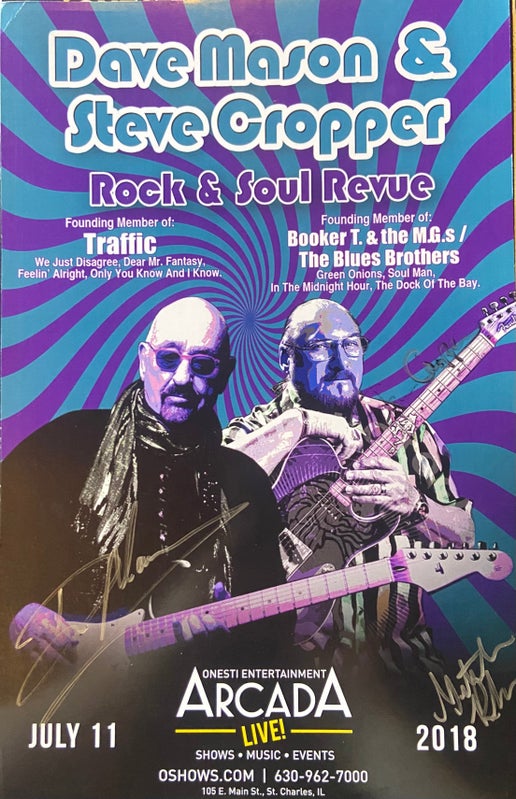 Dave Mason & Steve Cropper Poster- 7/11/18 (Unsigned Only) - RockStock ...