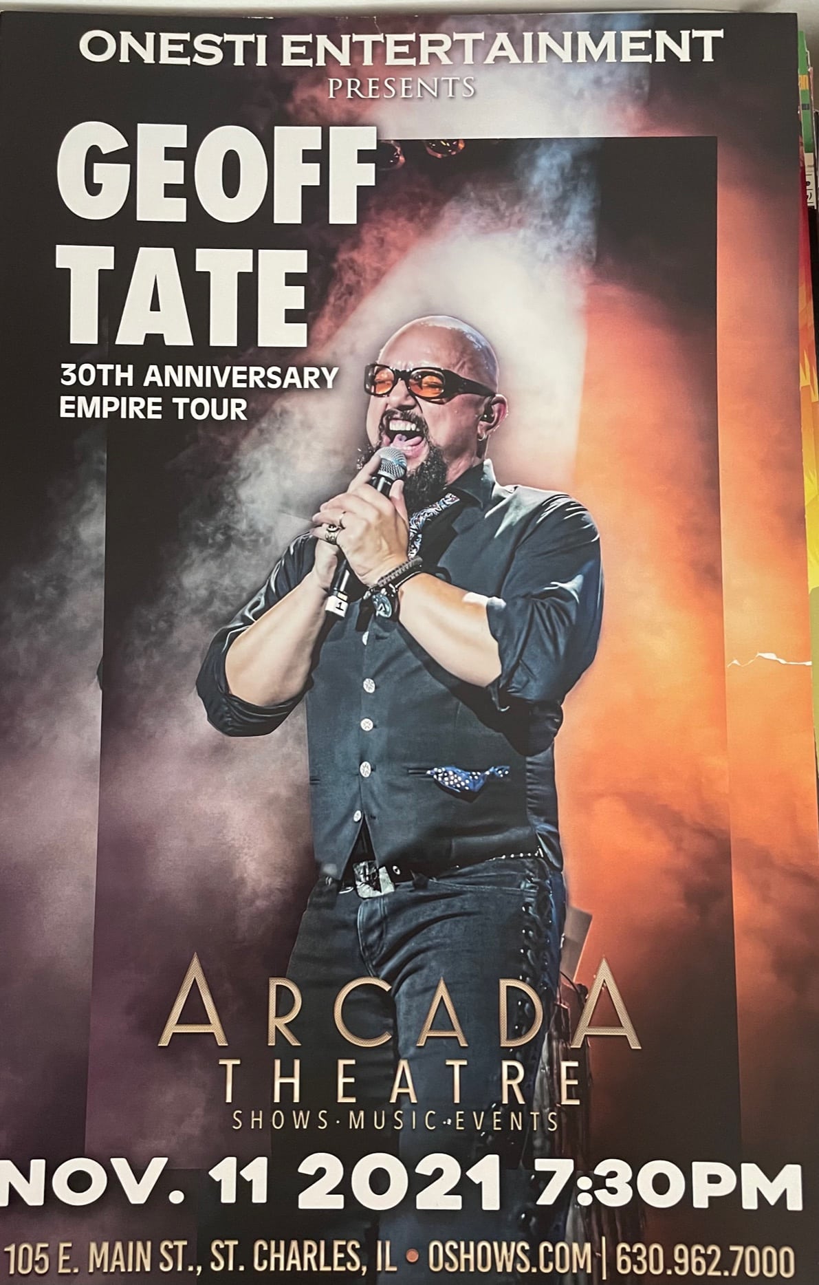 Geoff Tate- 11/11/21 (signed)-ARC - RockStock Store