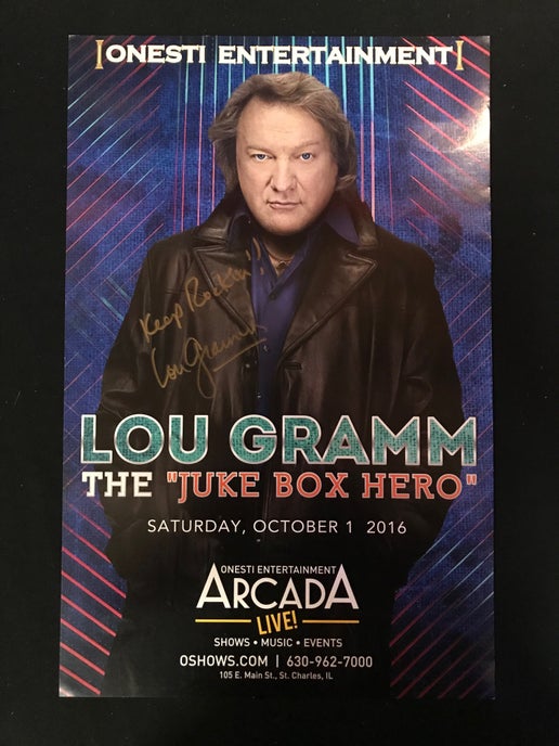 Lou Gramm Poster-10/1/16 (Signed) - RockStock Store