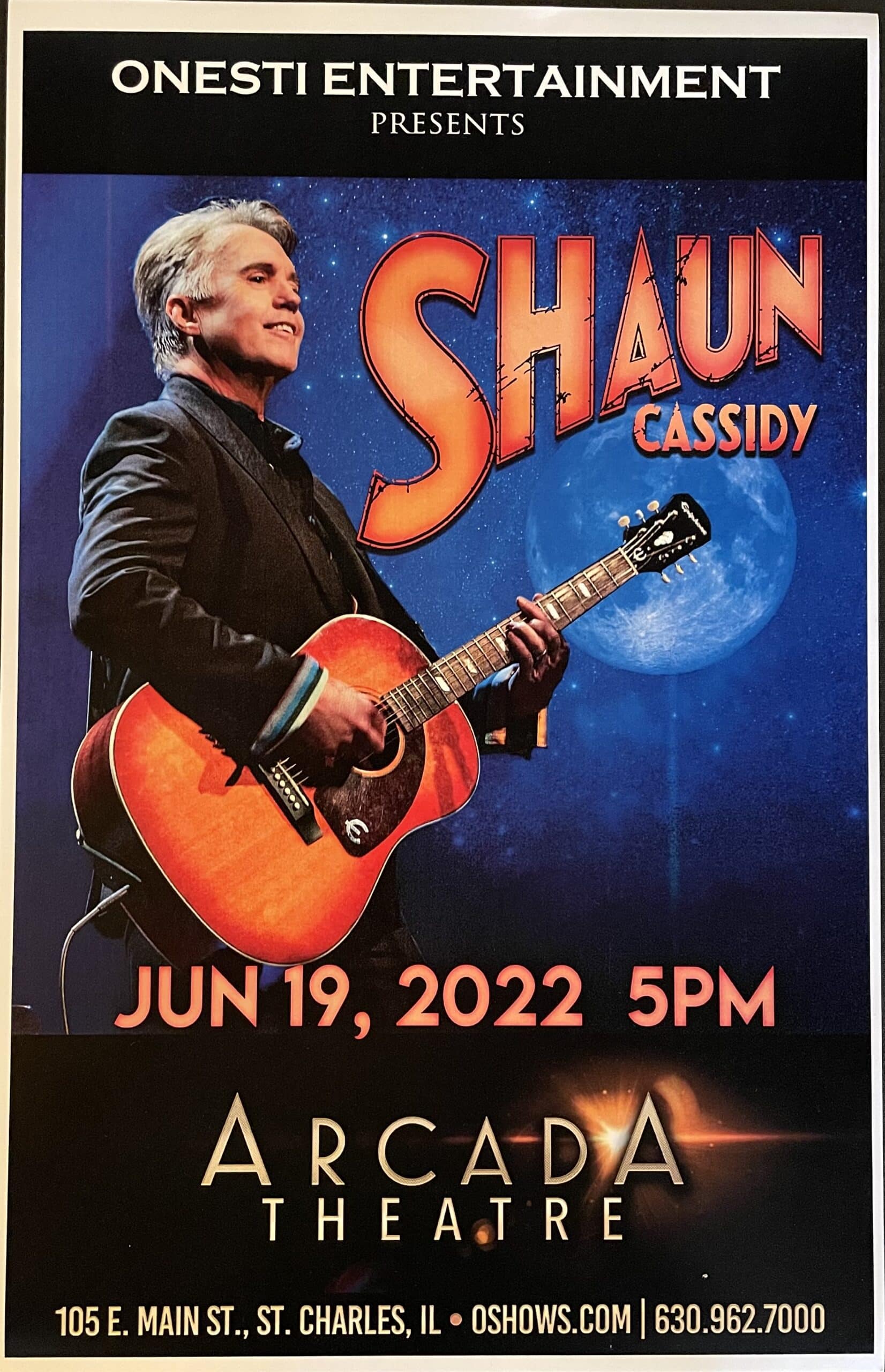 Shaun Cassidy Poster- 6/19/22 (Unsigned) - RockStock Store